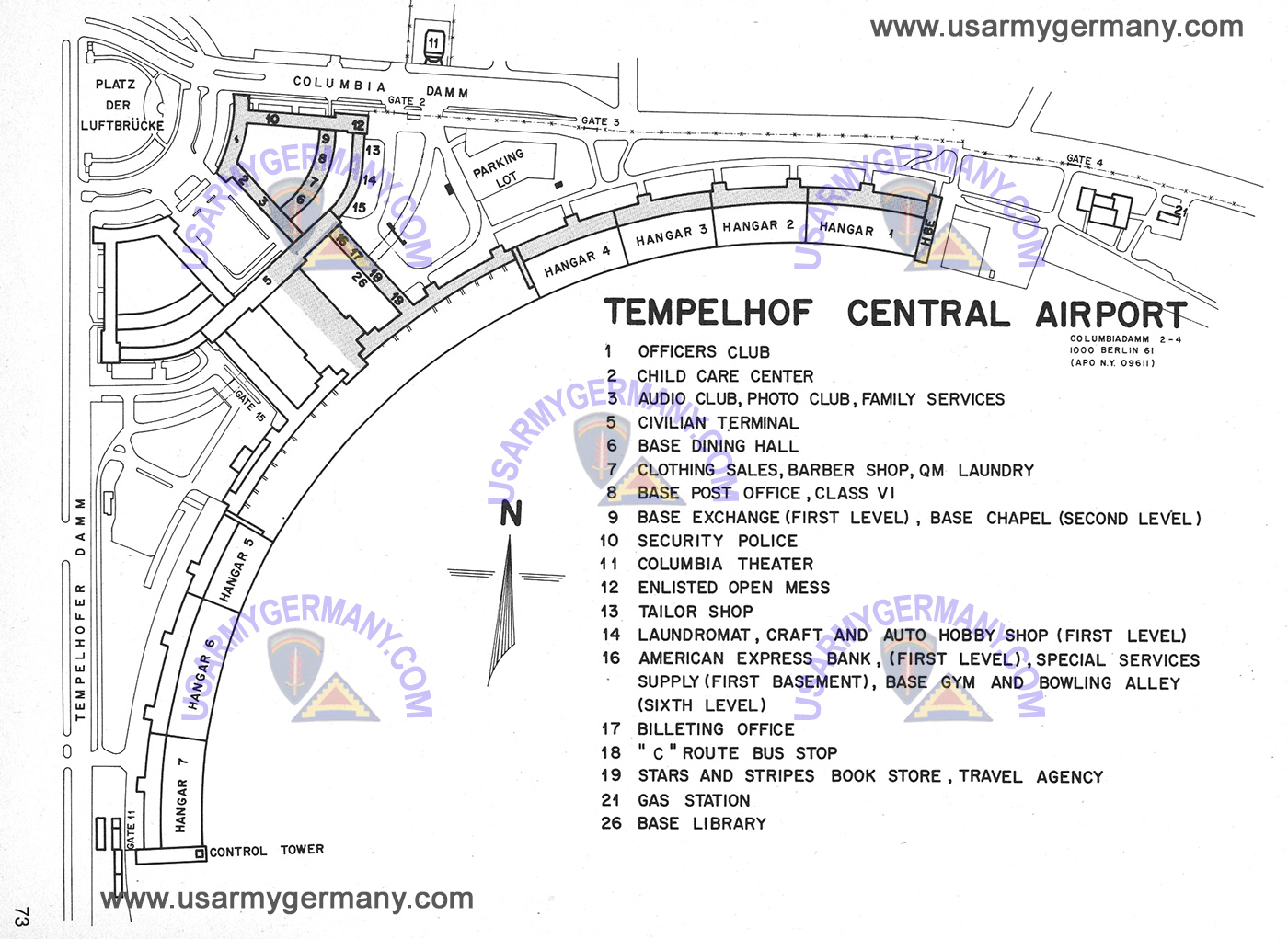 USAREUR Installation Maps - Tempelhof 1981
