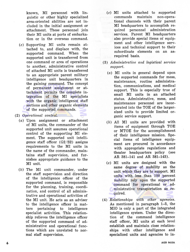 USAREUR Charts - FM 30-9, March 1968