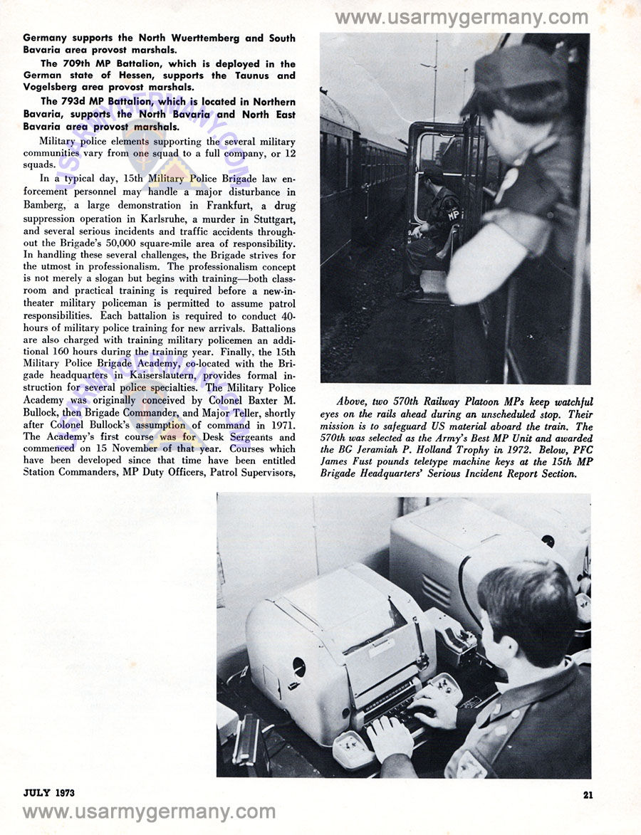 USAREUR Newspapers - Military Police Journal
