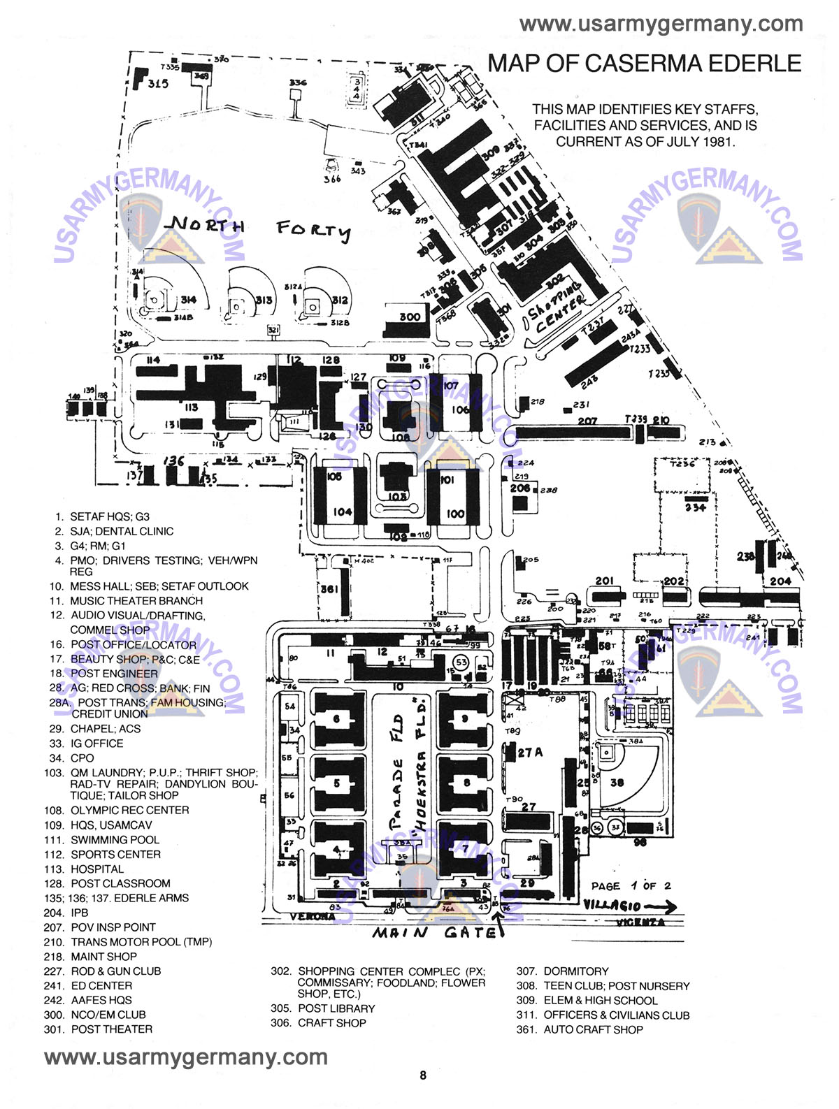 USAREUR Installation Maps - Caserma Ederle