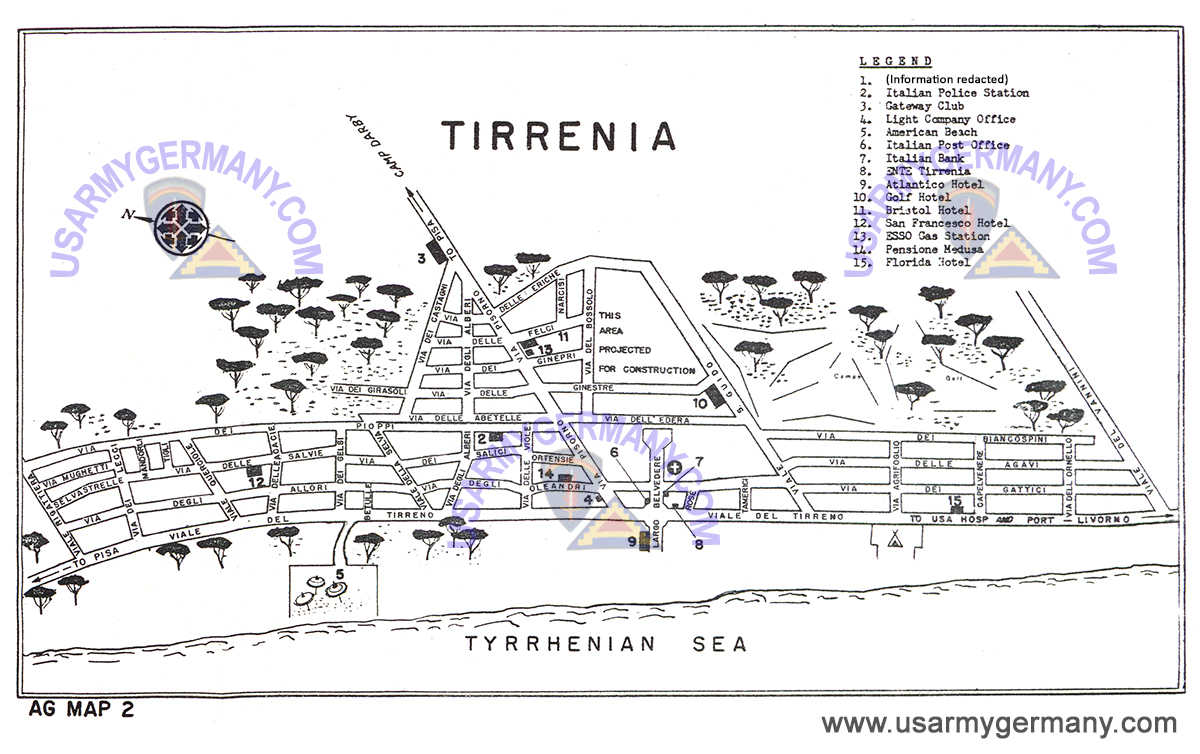 USAREUR Installation Maps - Tirrenia Rec Area