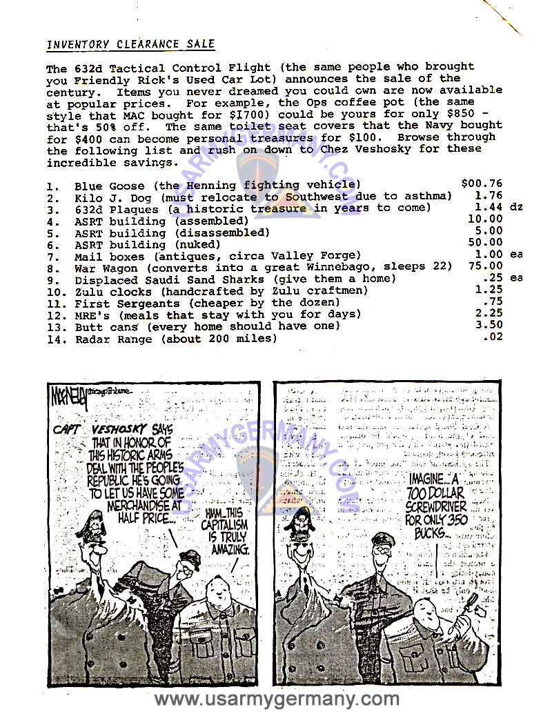 USAREUR Partial Photos - 632nd TCF