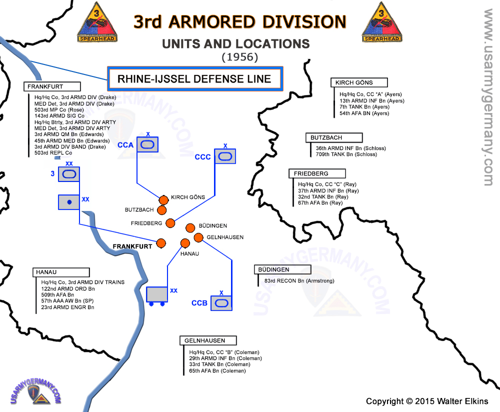 USAREUR Org Charts - 3rd Armd Div Map